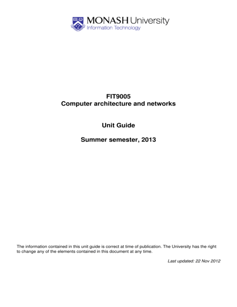 Pdf Unit Guide Faculty Of Information Technology 