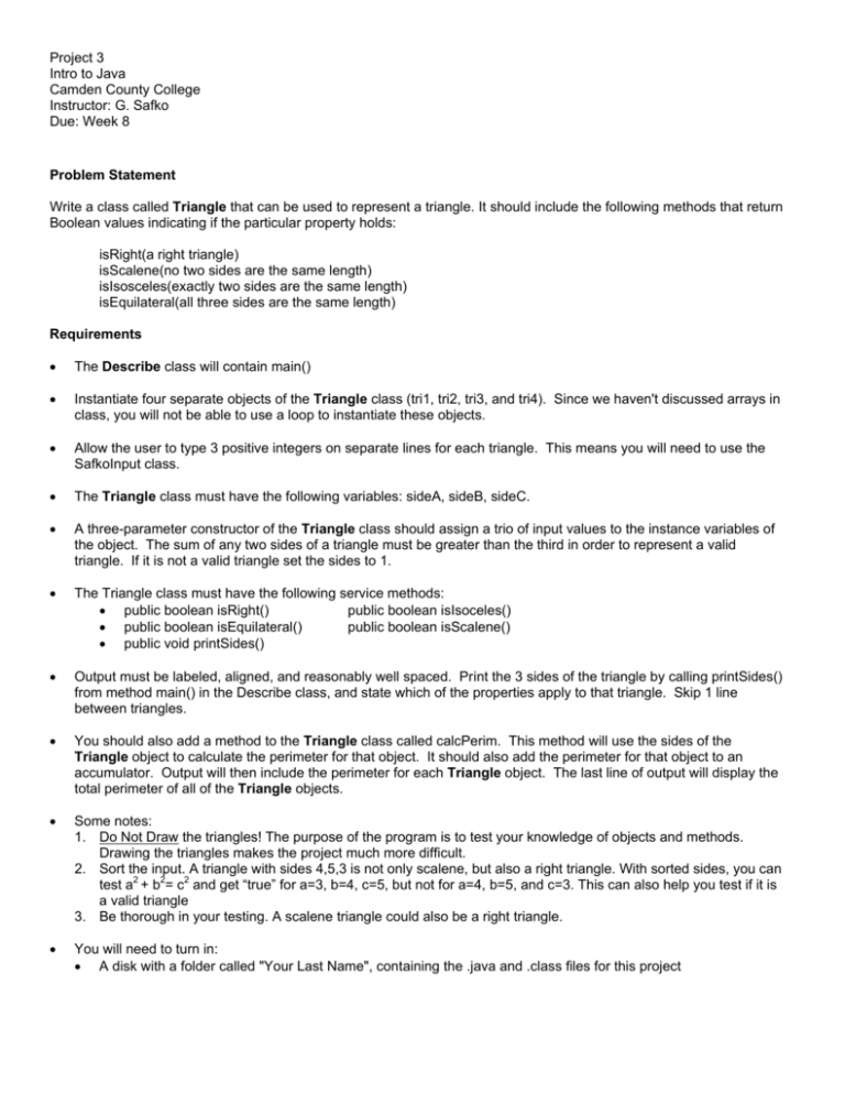 project 3 - Gregory Safko