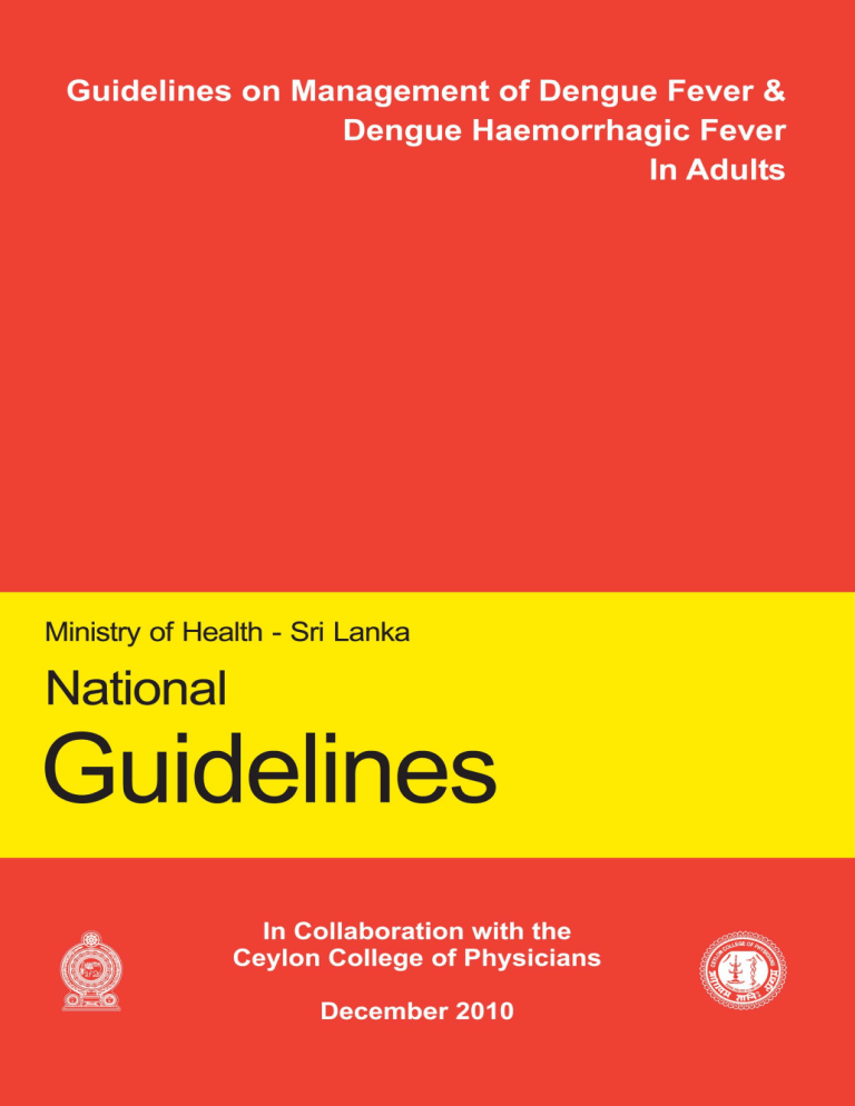 Guidelines on Management of Dengue Fever