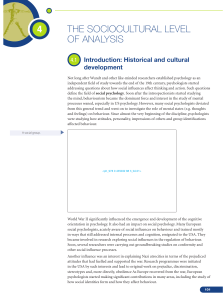 Sociocultural Level of Analysis questions