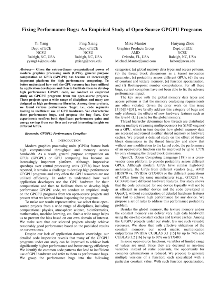 Fixing Performance Bugs: An Empirical Study of Open