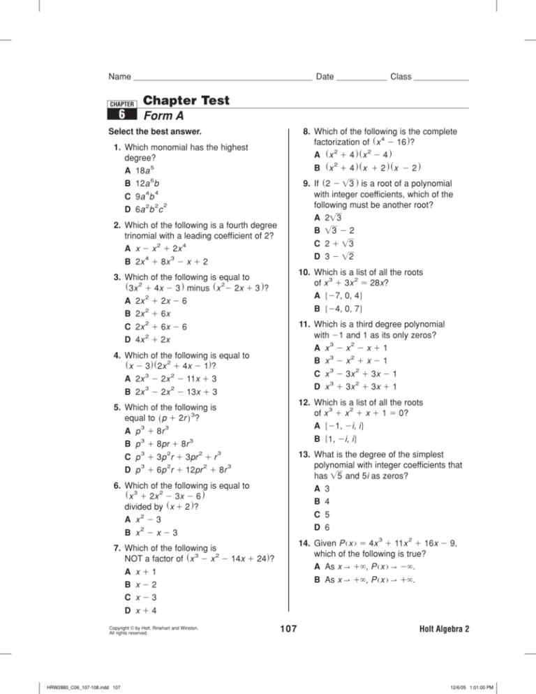 5 Chapter 3 Test B Algebra 1 Answers LinsayRianne