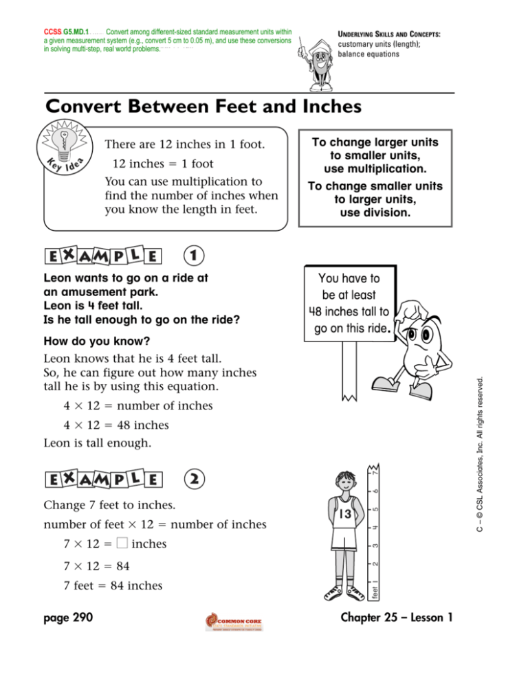 Convert Between Feet And Inches