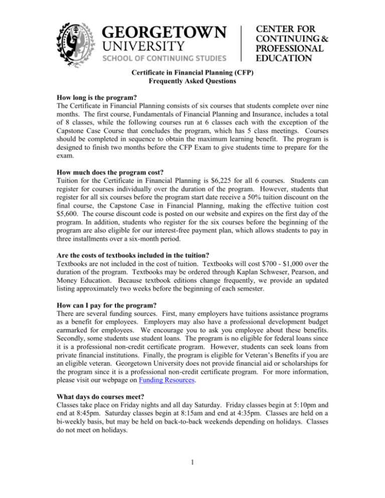 Certificate In Financial Planning
