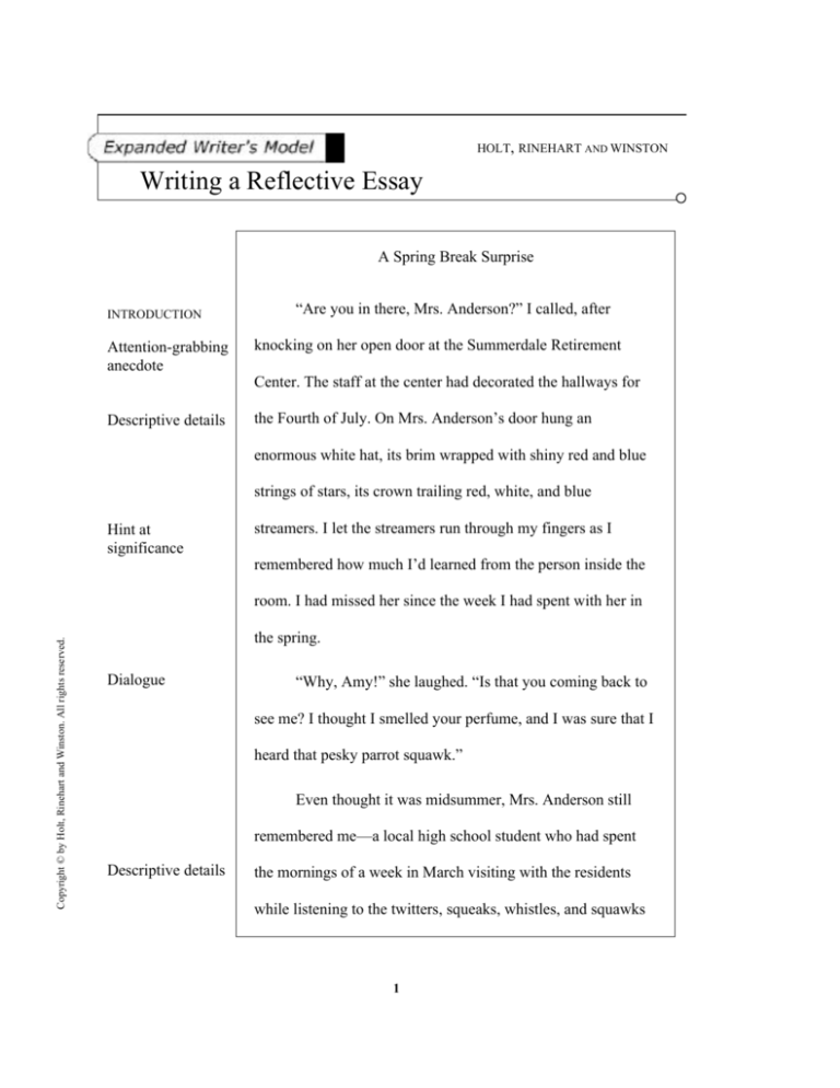 Writing A Reflective Essay writing-a-reflective-essay