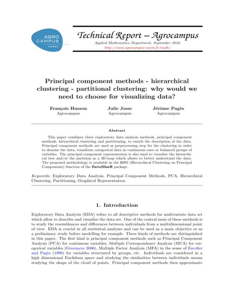FactoMineR An R Package For Multivariate Data Analysis