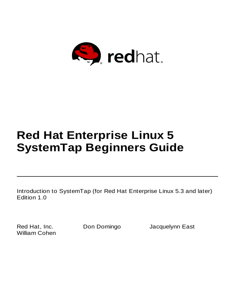 Red Hat Enterprise Linux 5 SystemTap Beginners Guide