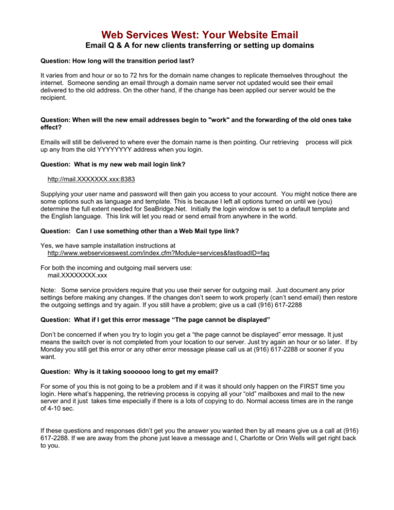 New Client Email Q A New Client Email Q A