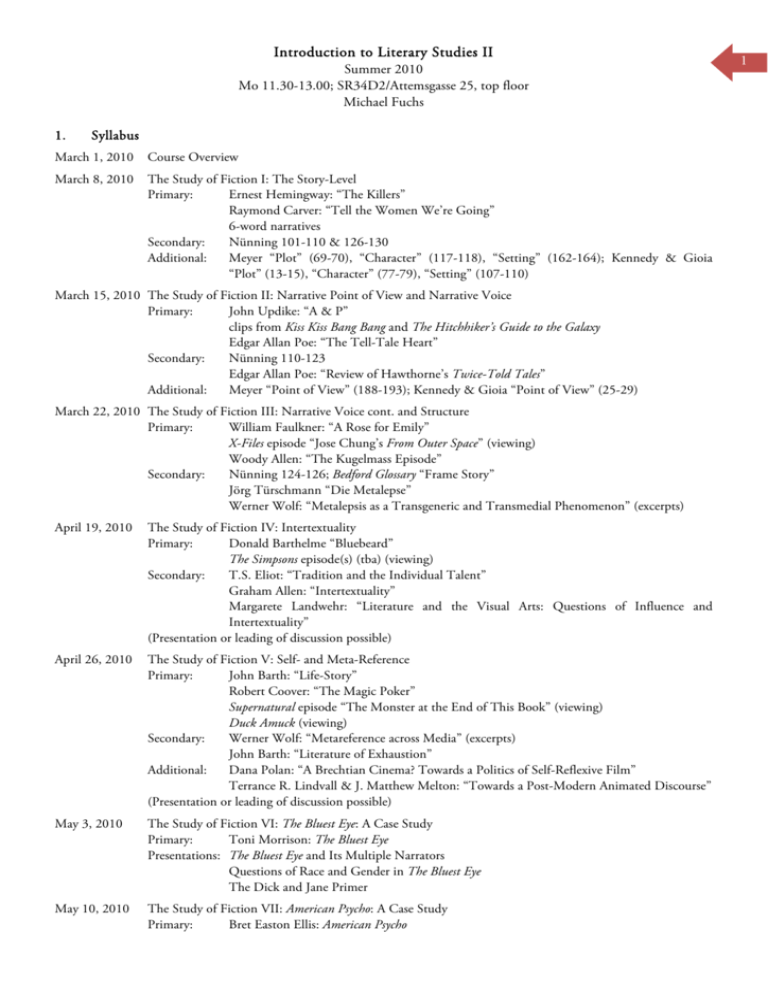Syllabus Pdf American Studies