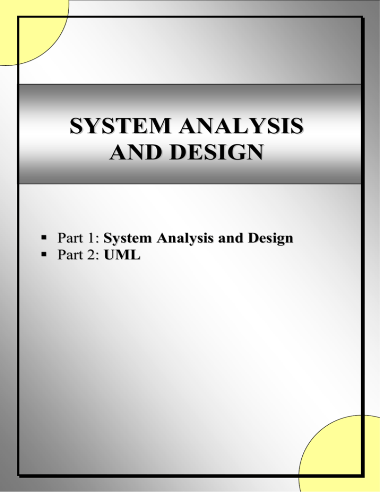 System Analysis And Design LUBAN College Of Social Sciences