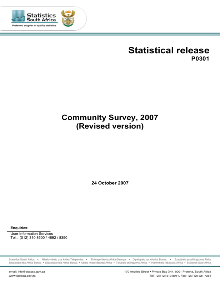 Statistical release - Statistics South Africa