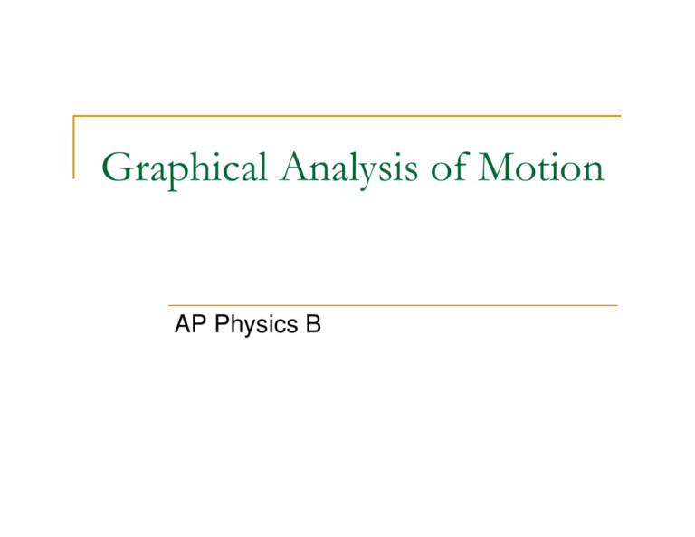 Graphical Analysis Of Motion