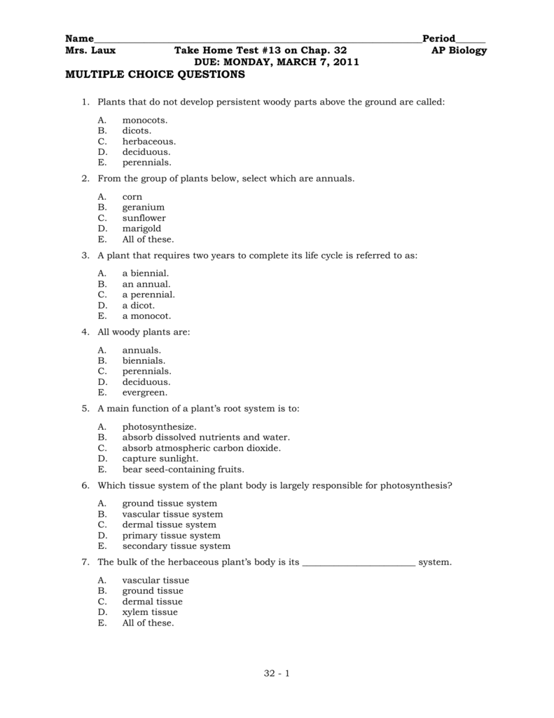 MULTIPLE CHOICE QUESTIONS