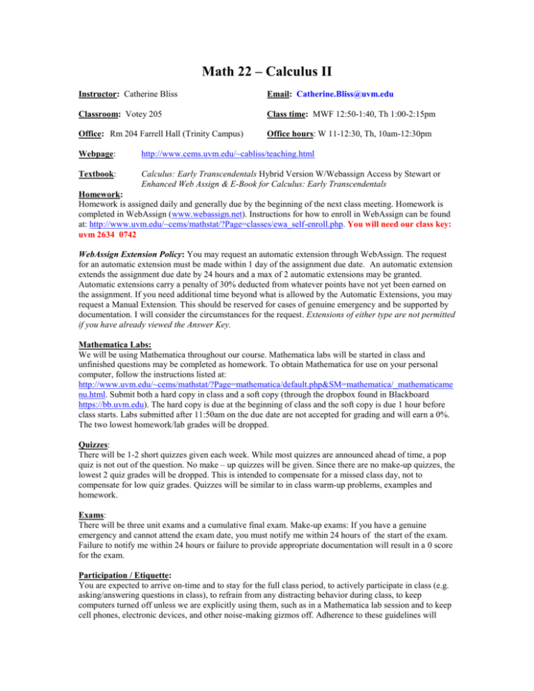 Math 22 – Calculus II