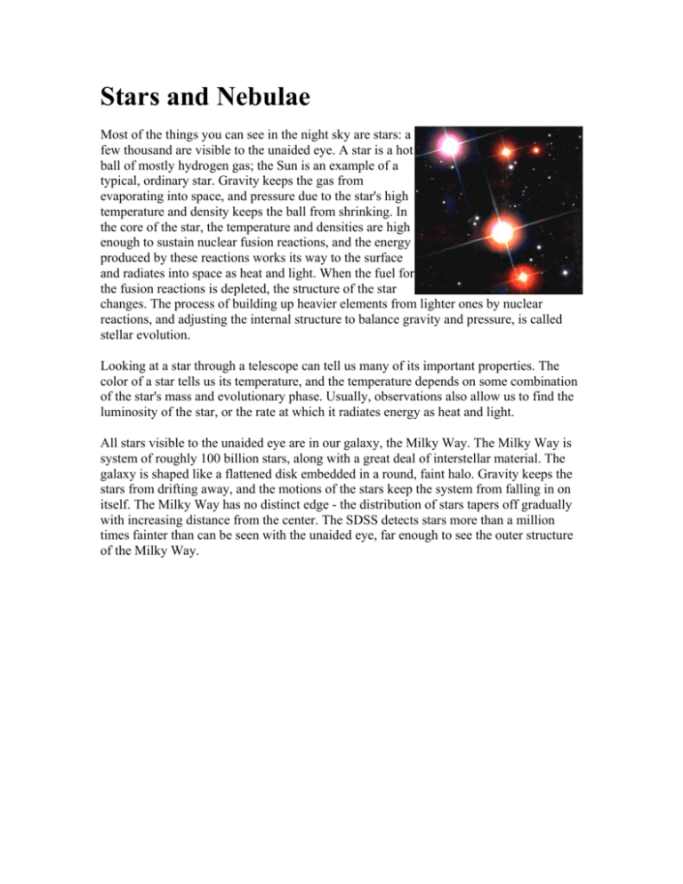 Stars and Nebulae