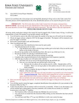 Identify Pigs by Ear Notching - College of Agricultural, Consumer