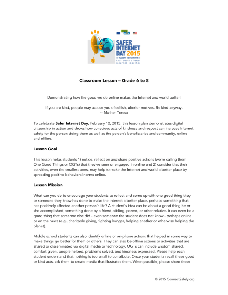 Classroom Lesson Grade 6 To 8