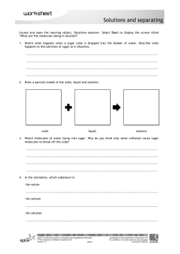 Diffusion Worksheet