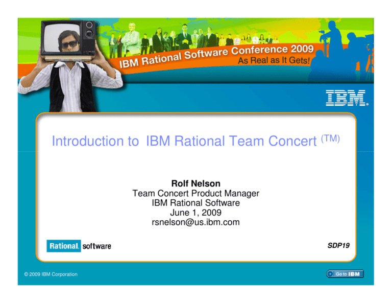 Introduction to IBM Rational Team Concert (TM)