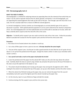 Chromatography Lab Worksheet