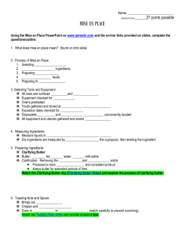 Mise en Place Worksheet - Waukee Community School District Blogs