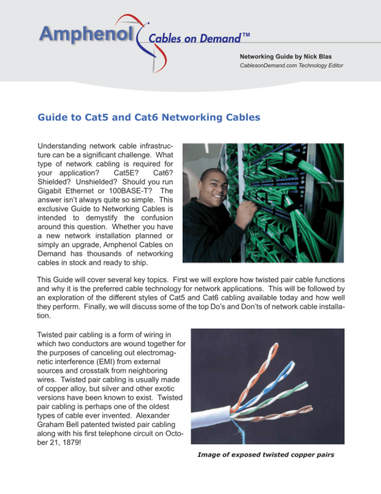 Guide to Cat5 and Cat6 Networking Cables