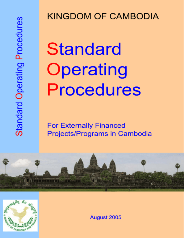 Manual on Standard Operating Procedures