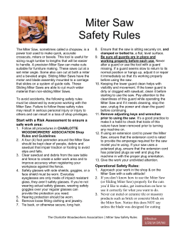 COMPOUND MITER SAW SAFETY