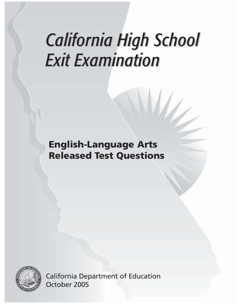 English Language Arts Released Test Questions English Language Arts Released Test Questions