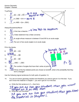 Lesson 1 Problem-Solving Practice Classify Angles