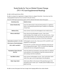 Greenhouse Effect Video Worksheet