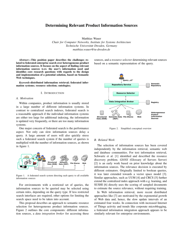 Determining Relevant Product Information Sources