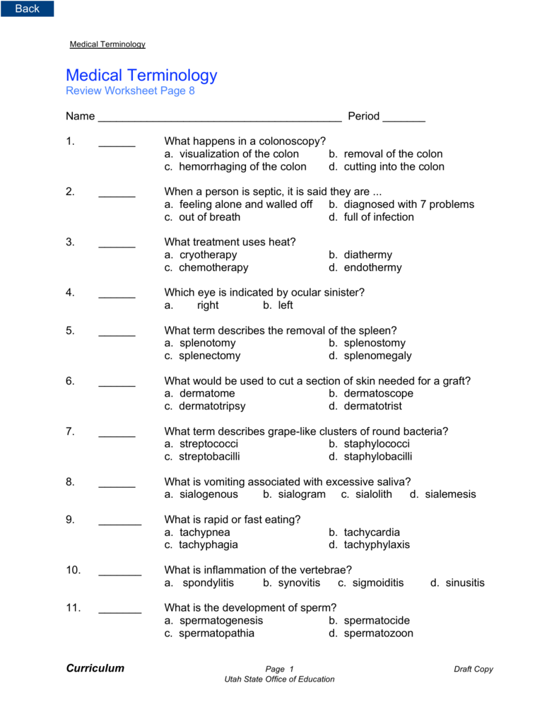 Medical Terminology South Sevier High School Medical Terminology South Sevier High School