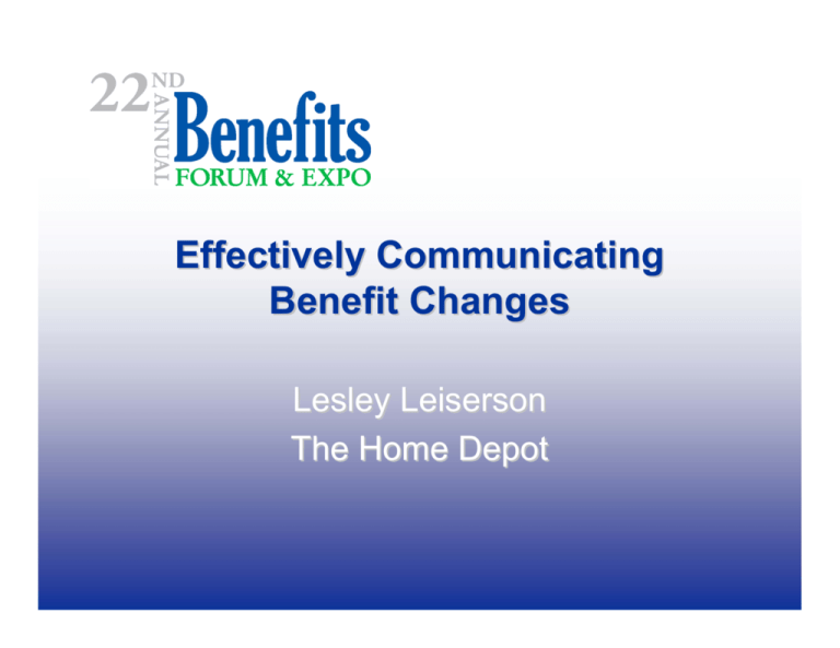 Effectively Communicating Benefit Changes