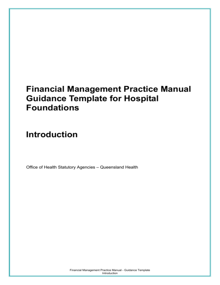 Financial Management Practice Manual Guidance Template For