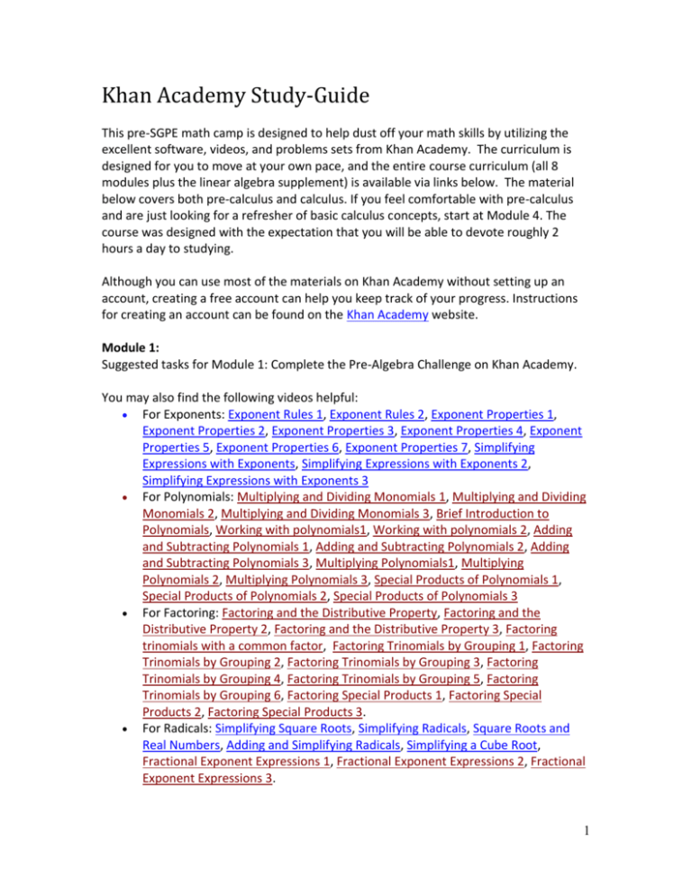 Khan Academy Study Khan Academy Study