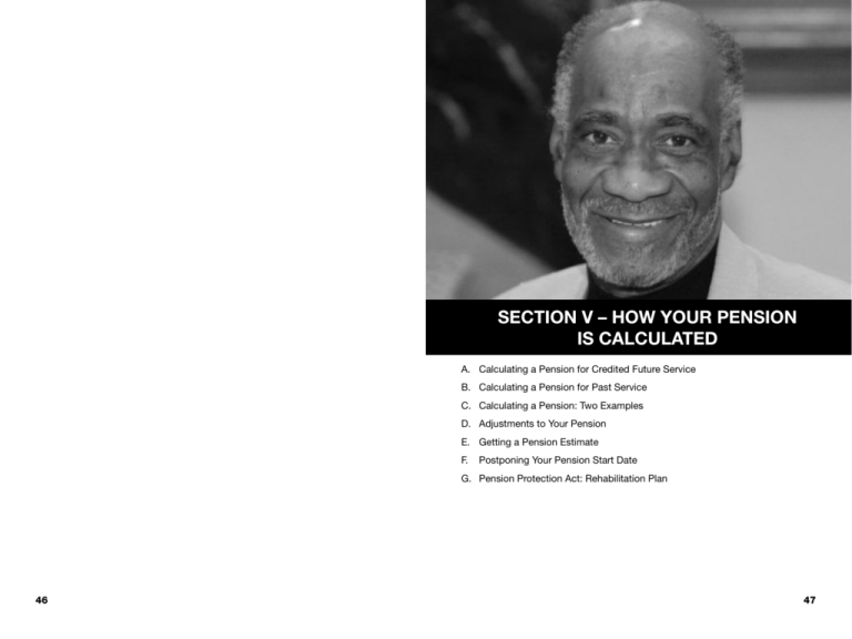 Section V How Your Pension Is Calculated