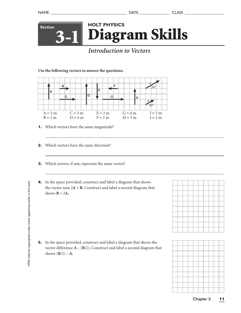  DIAGRAM Holt Physics Section Review Diagram Skills Answers