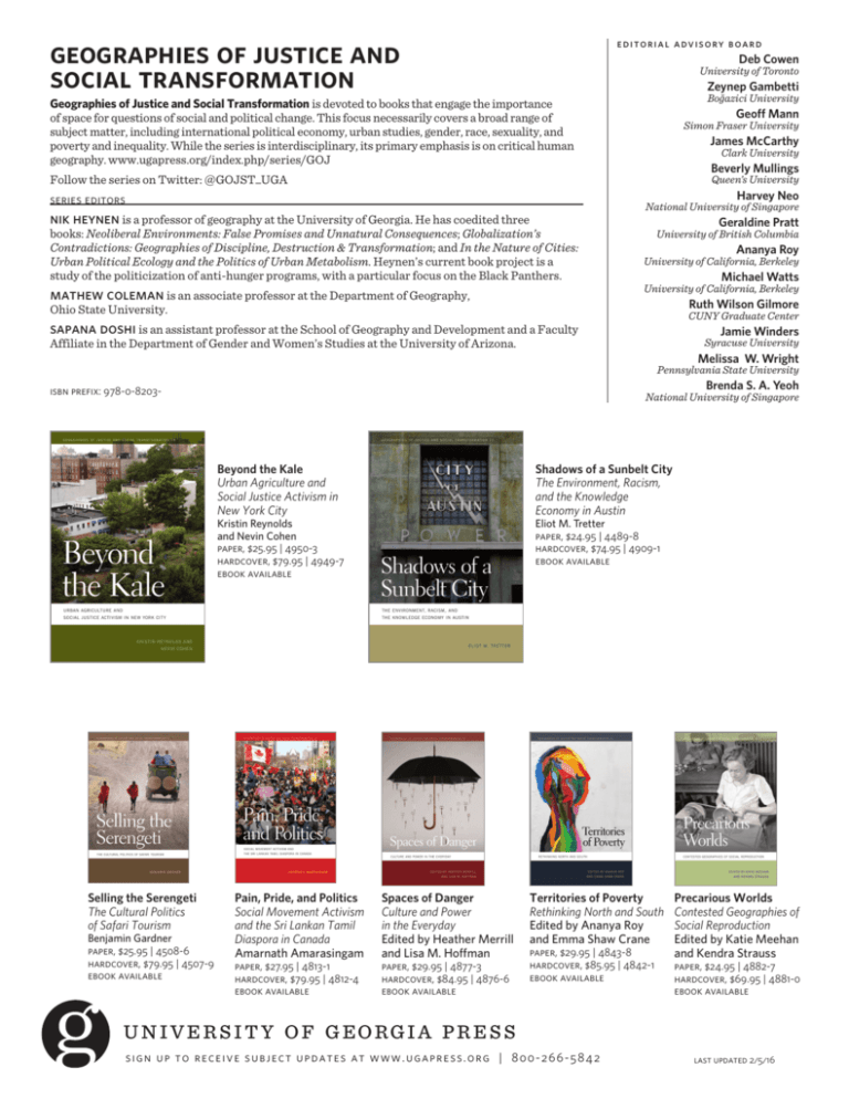 the series flyer - University of Georgia Press