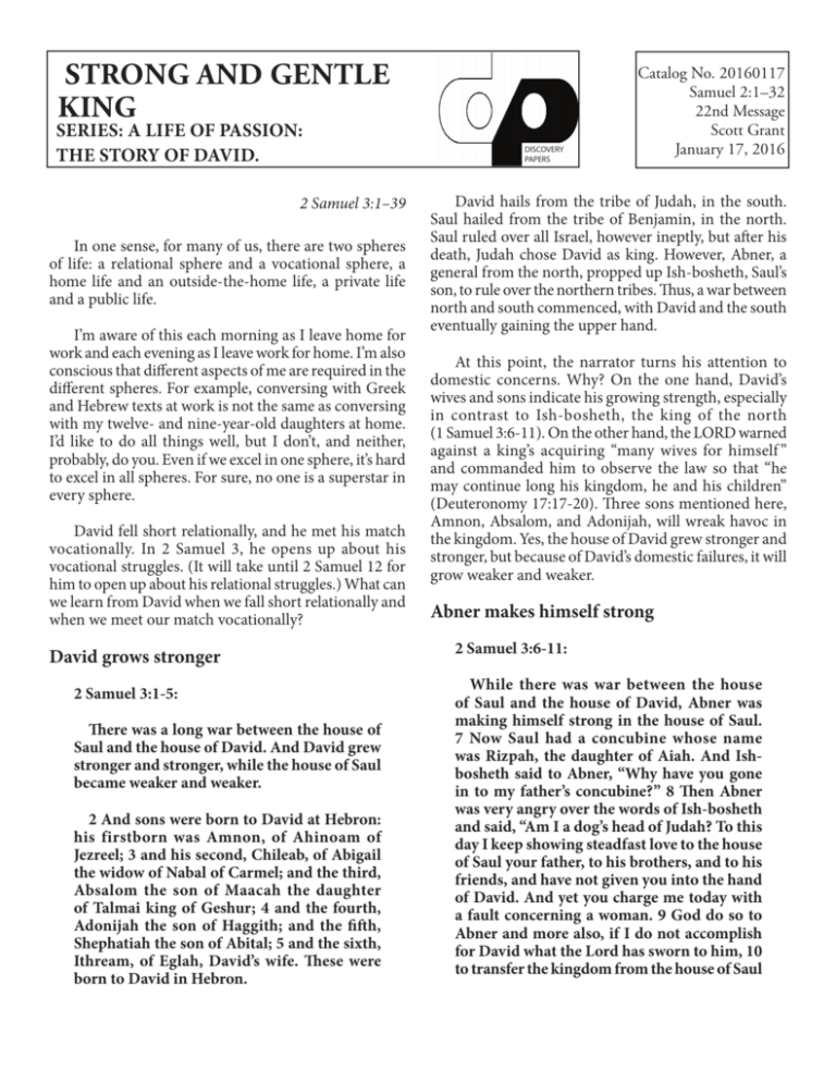 strong and gentle king - Peninsula Bible Church