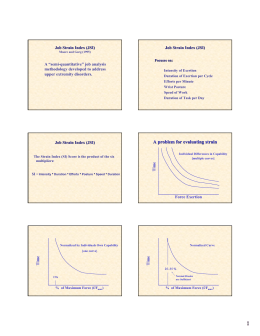 Strain Index Scoring Sheet - The Ergonomics Center Of North Carolina
