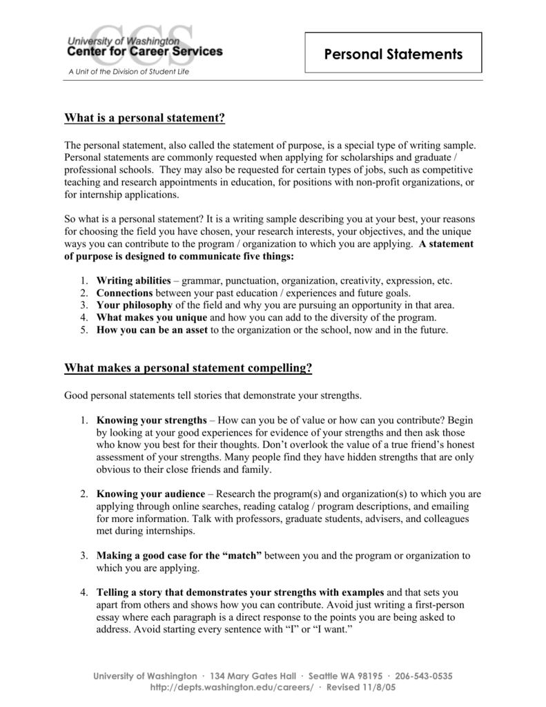 Personal Statements Manchester University