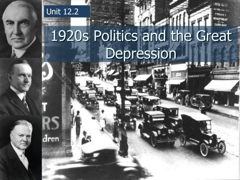Politics Of The 1920s Notes Politics Of The 1920s Notes