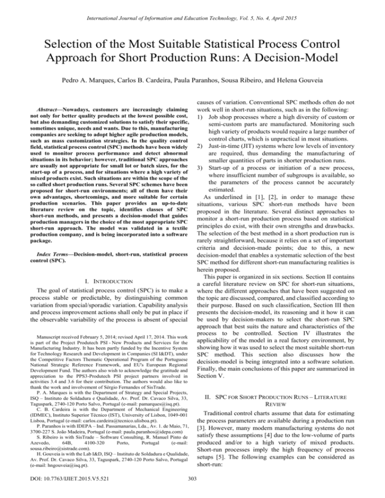 Selection Of The Most Suitable Statistical Process Control selection-of-the-most-suitable-statistical-process-control
