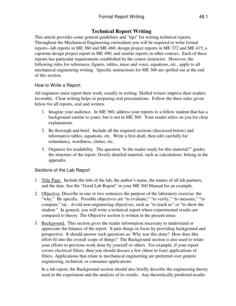 Technical Report Writing