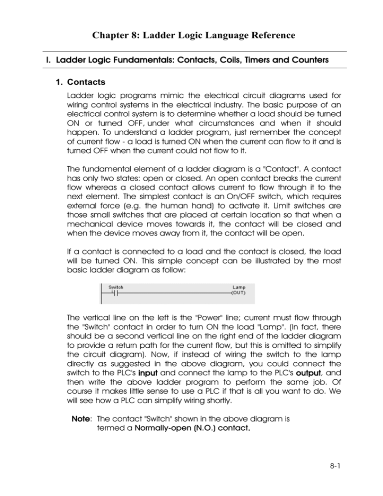 Chapter 8 Ladder Logic Language Reference
