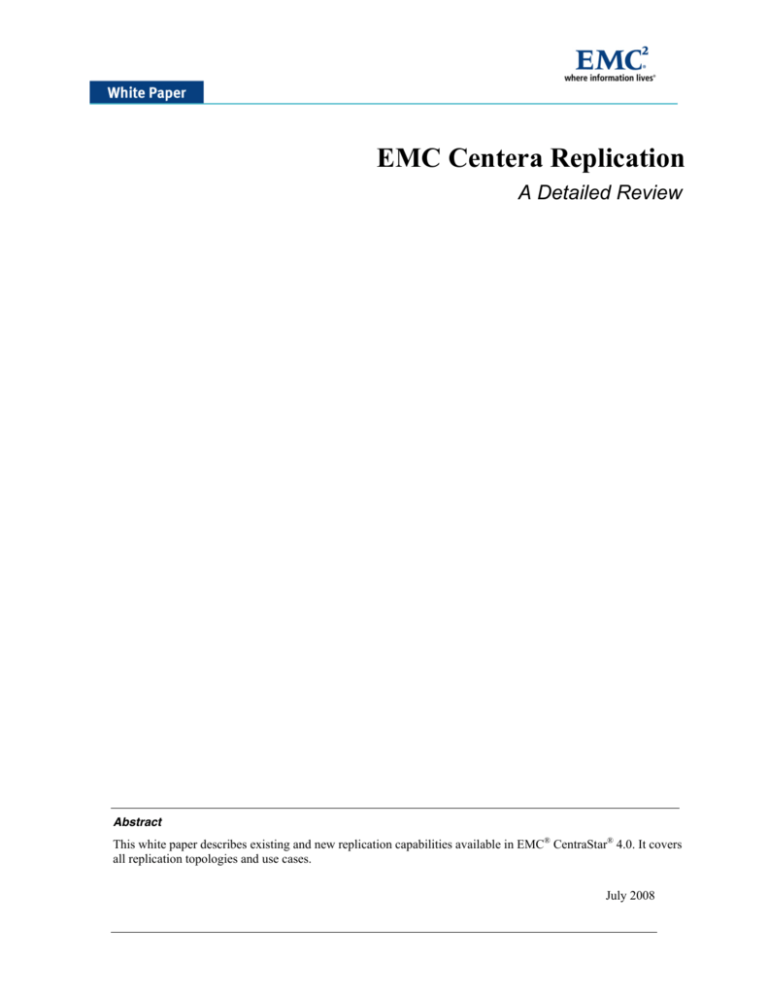 H5553-EMC Centera Replication: A Detailed Review
