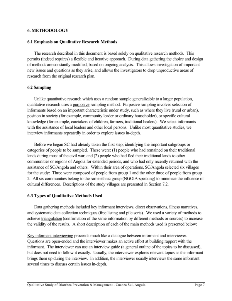 Example Of Methodology In Qualitative Research Pdf Chapter 3 Research