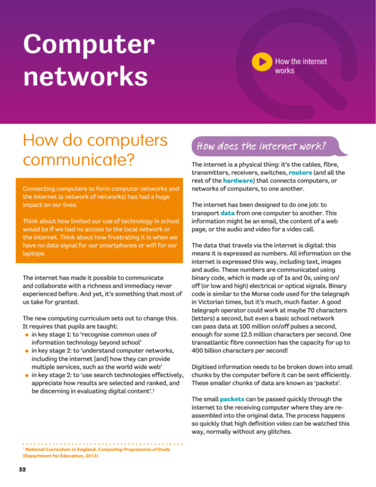 Computer networks - Quickstart: Computing for primary