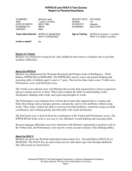 WIAT-II - National Association of Special Education Teachers